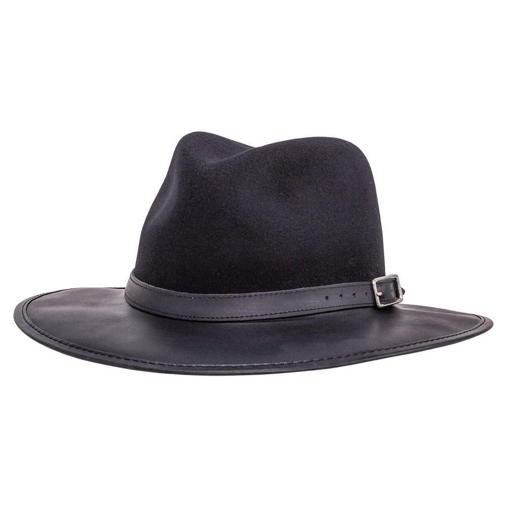 Summit Leather Fedora – Famous4boutique